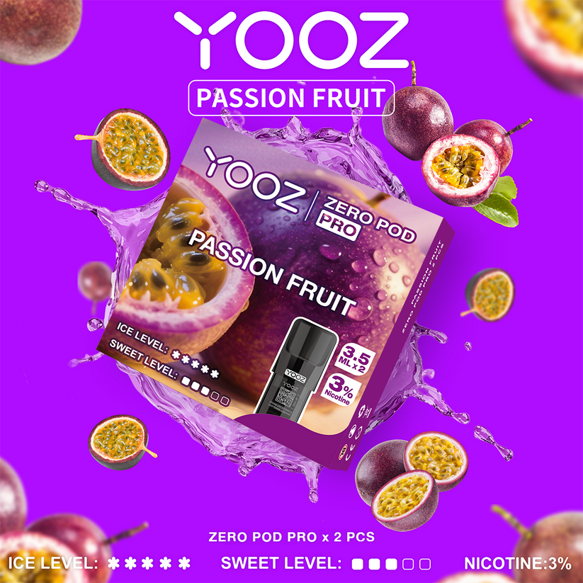 【パッションフルーツ】YOOZニコチンポッド PRO 4個入 – Yooz-Japan
